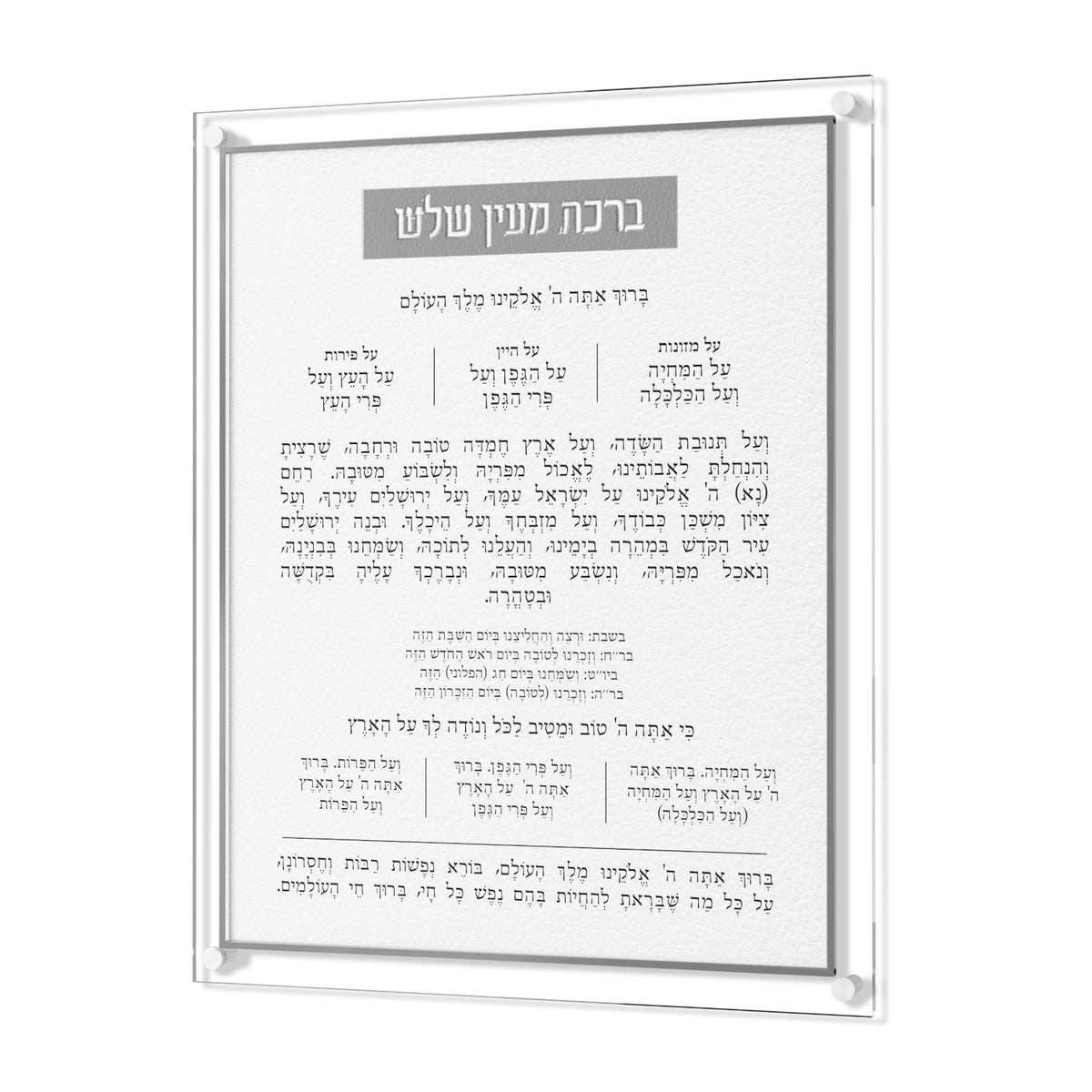Classic Leatherite Al Hamichya v.2 | Lucite Judaica | Feldart